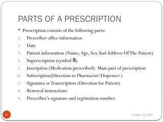 DOSAGE FORM, PRESCRIPTION, POSOLOGY B.PHARM . PHARM.D | PPTX