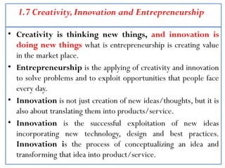 CHAPTER ONE Nature of Entrepreneurship for freshman student | PPTX