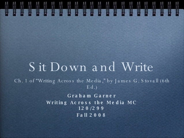 Sit Down and Write | PPT