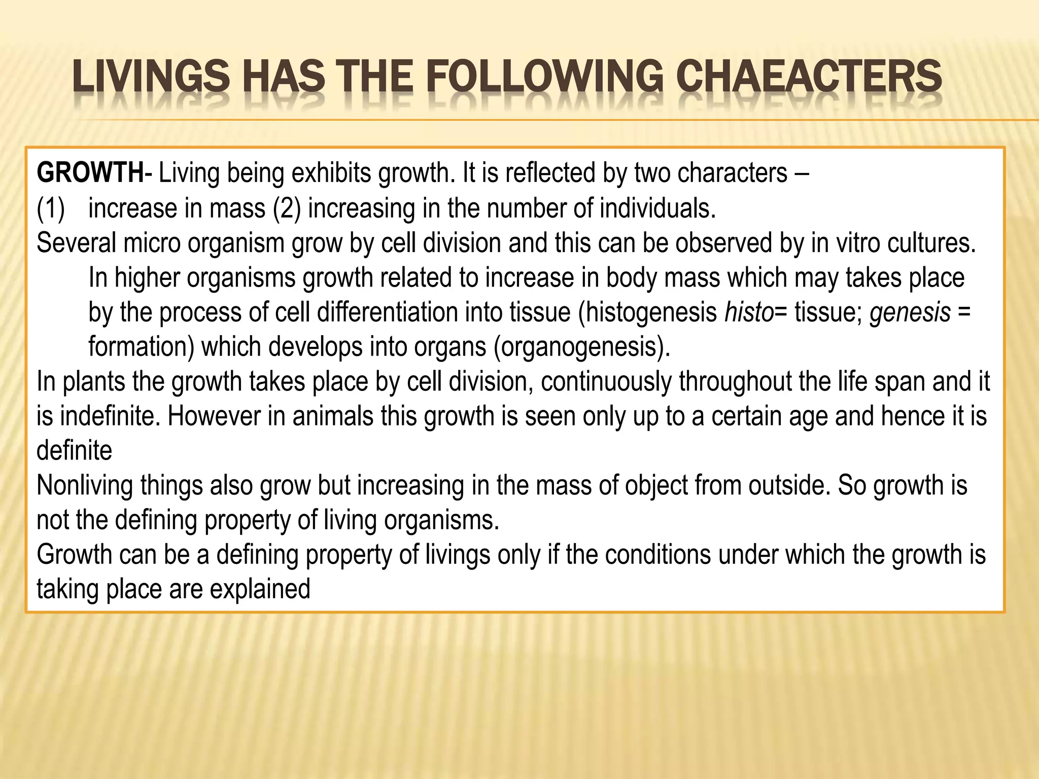 Ch 1- the living world | PPTX
