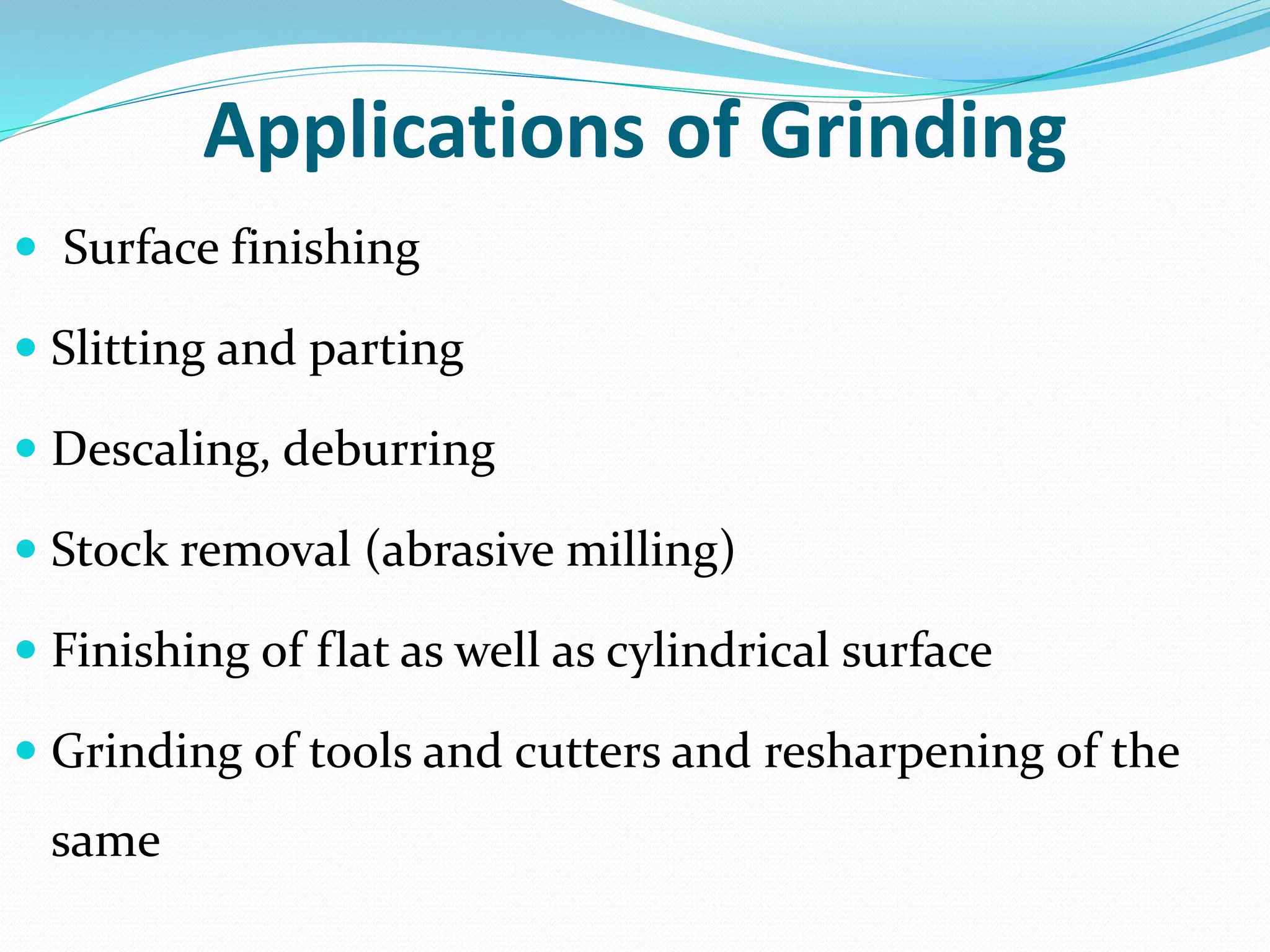 Ch 10 grinding and finishing | PPTX