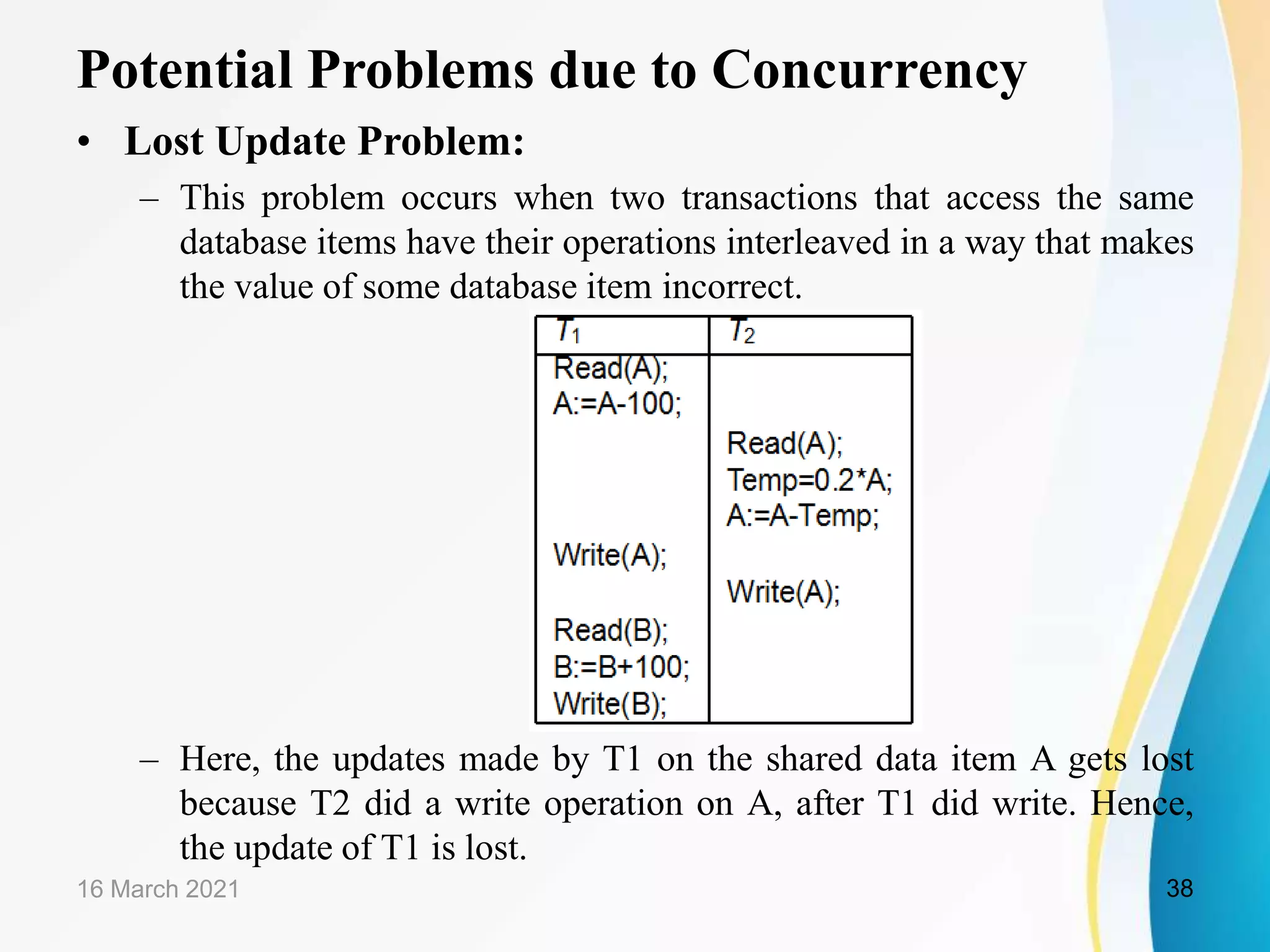 Chapter-10 Transaction Processing and Error Recovery | PPTX | Databases | Computer Software and ...