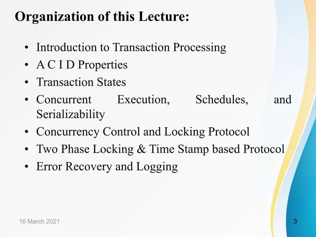Chapter-10 Transaction Processing and Error Recovery | PPTX | Databases | Computer Software and ...