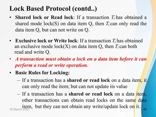 Chapter-10 Transaction Processing and Error Recovery | PPTX | Databases | Computer Software and ...