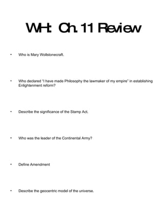 World History: Ch. 11 Study Guide | PPT