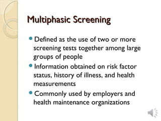 Screenings in the community | PPT