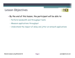 Network analysis Using Wireshark Lesson 12 - bandwidth and delay issues ...