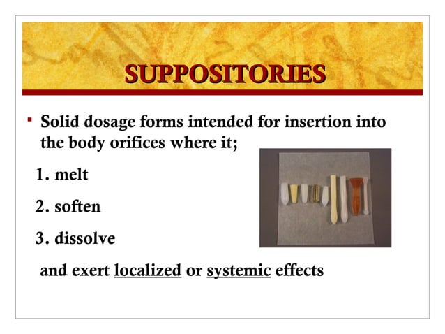 Ch.12 suppositories | PPT