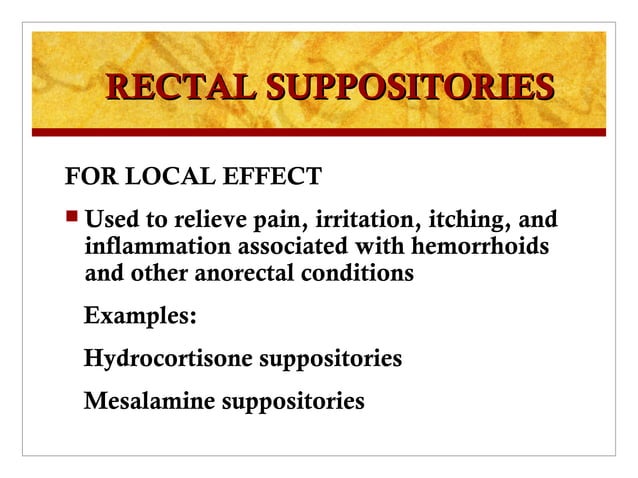 Ch.12 suppositories | PPT