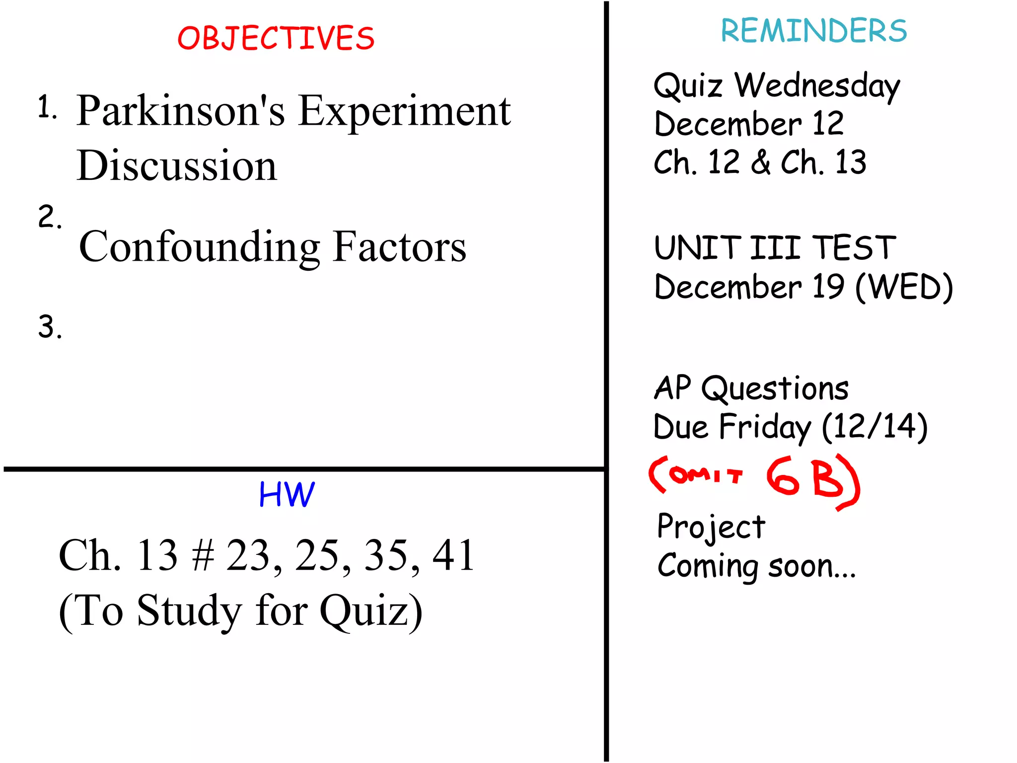 Ch. 13 4 Confounding Variables | PPT