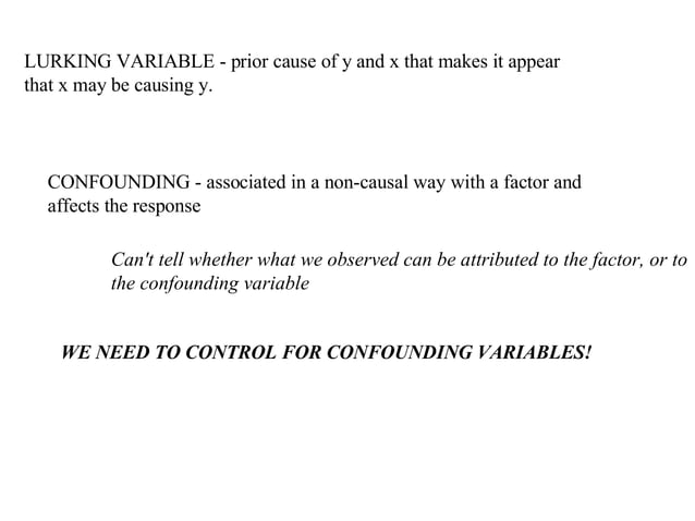 Ch. 13 4 Confounding Variables | PPT