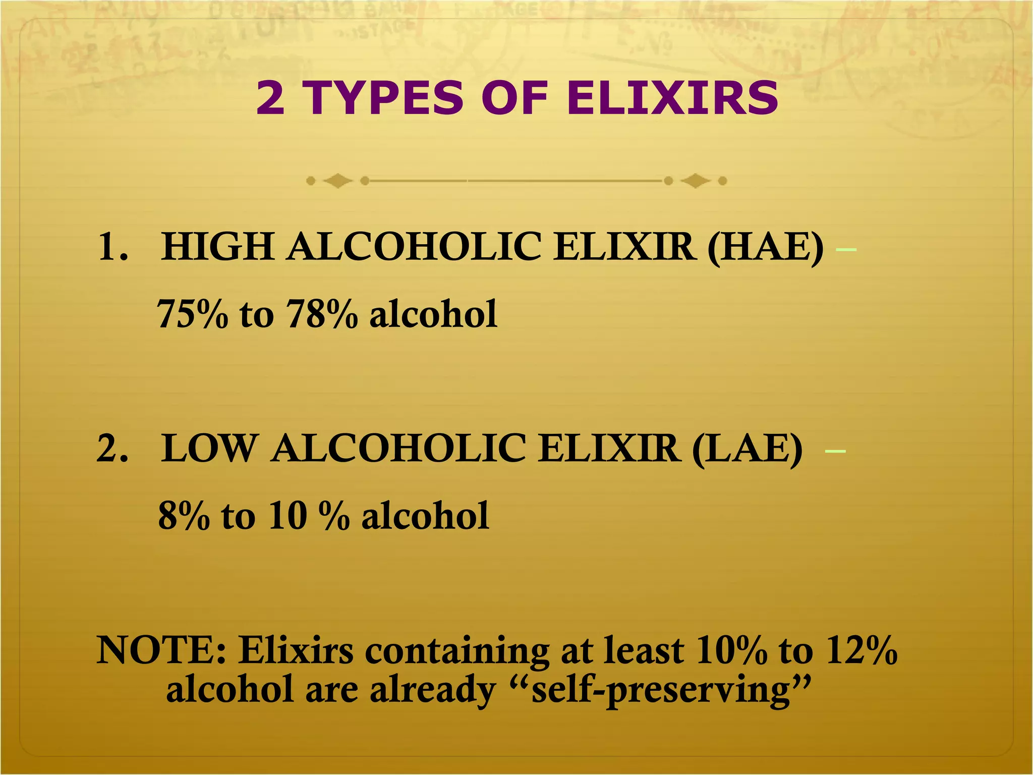 Ch.13 part 2 syrups, elixirs, spirits | PPT