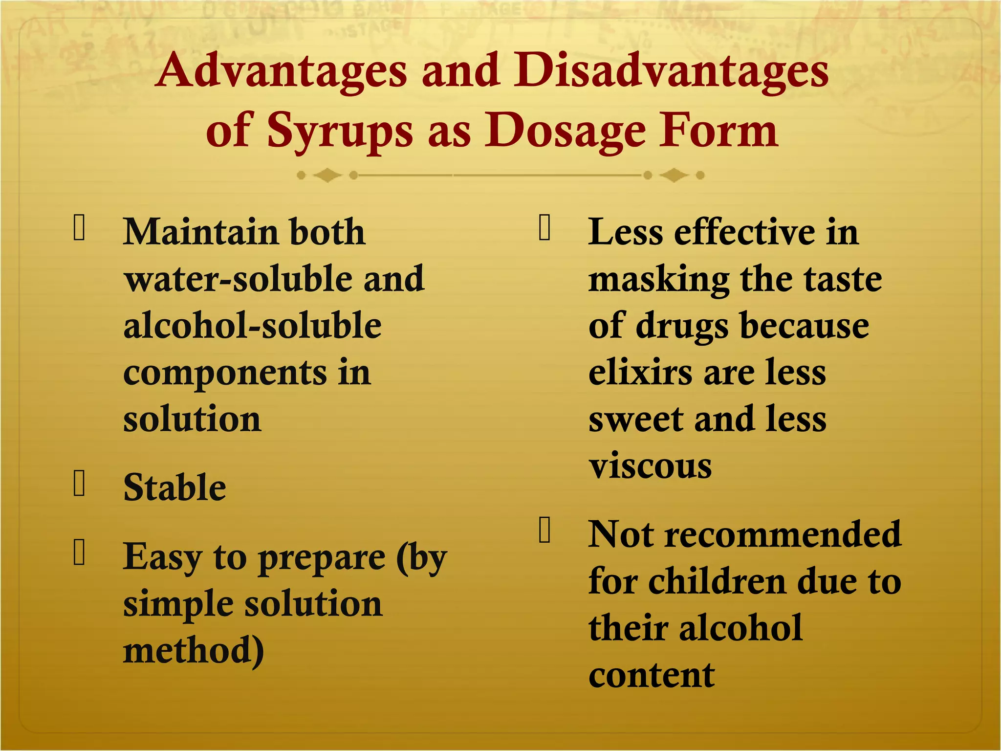 Ch.13 part 2 syrups, elixirs, spirits | PPT
