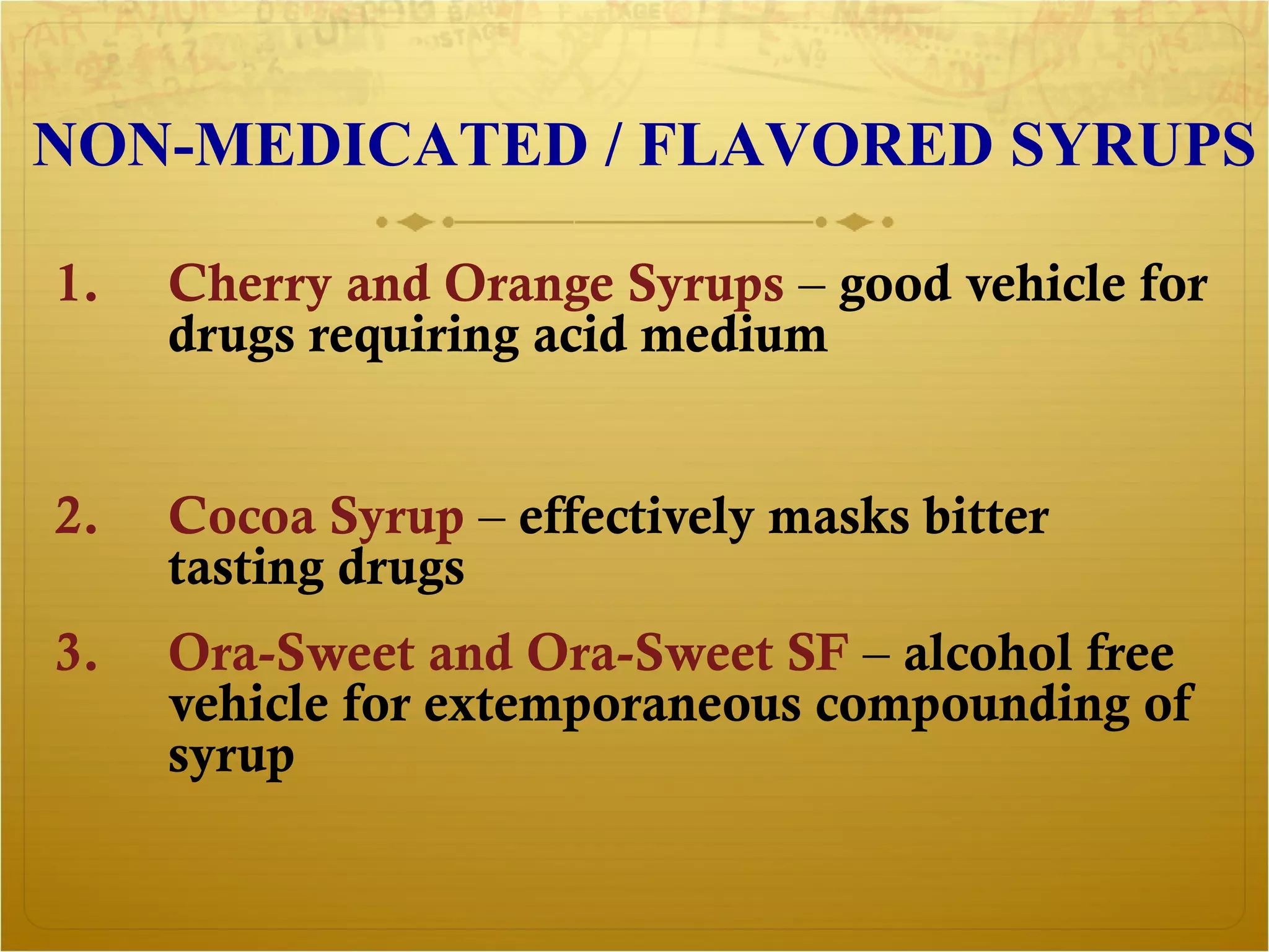 Ch.13 part 2 syrups, elixirs, spirits | PPT