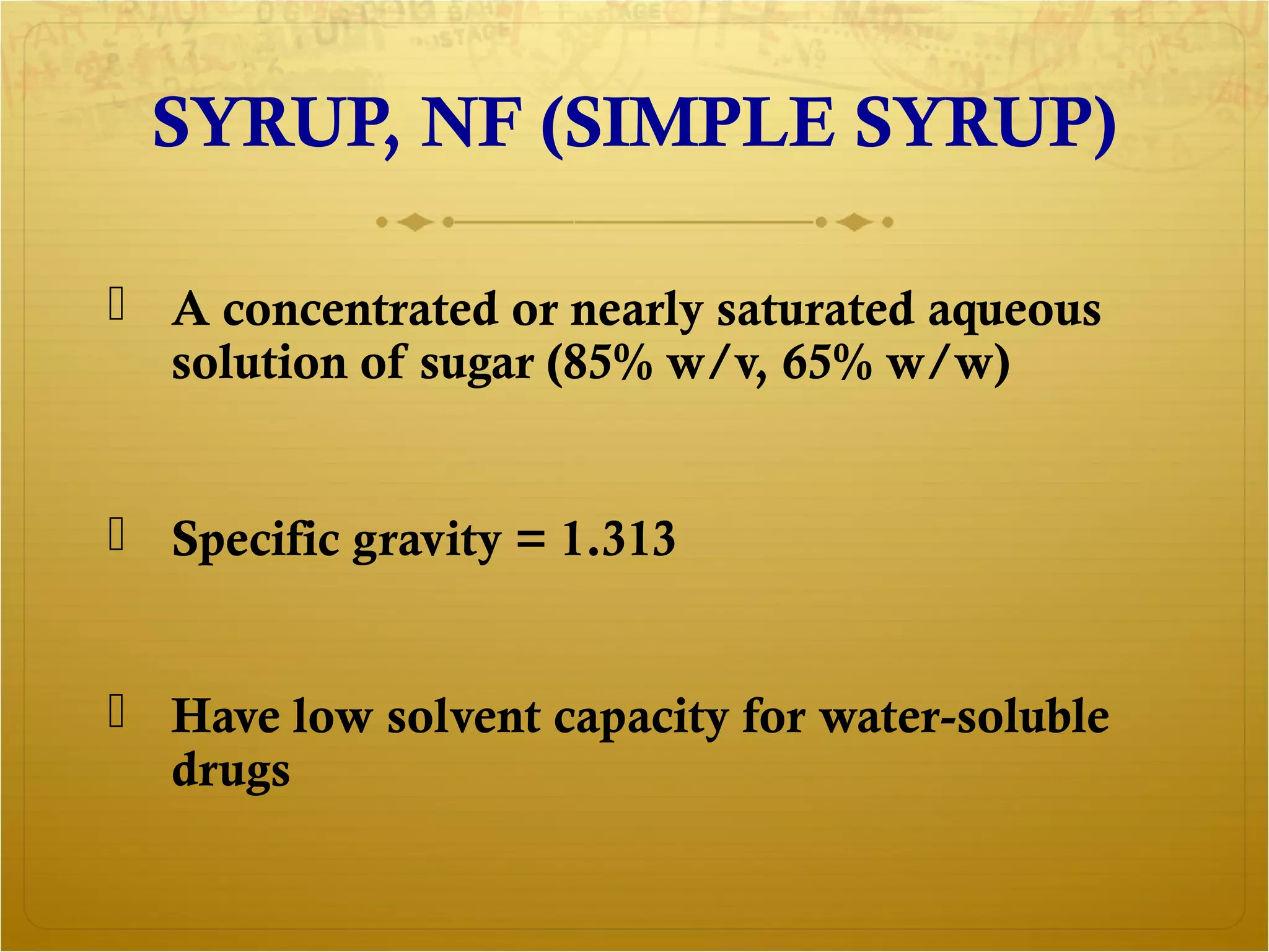 Ch.13 part 2 syrups, elixirs, spirits | PPT