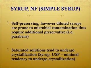 Ch.13 part 2 syrups, elixirs, spirits | PPT