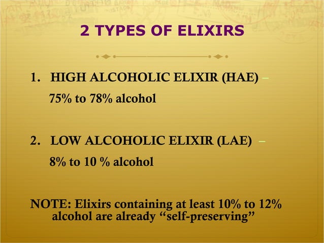 Ch.13 part 2 syrups, elixirs, spirits | PPT