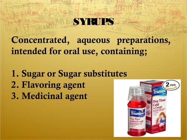 Ch.13 part 2 syrups, elixirs, spirits | PPT