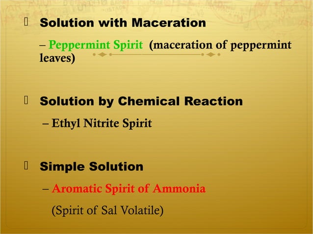 Ch.13 part 2 syrups, elixirs, spirits | PPT