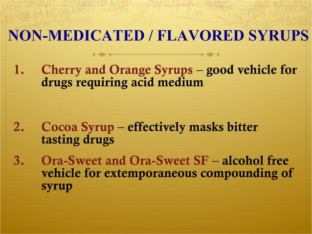 Ch.13 part 2 syrups, elixirs, spirits | PPT