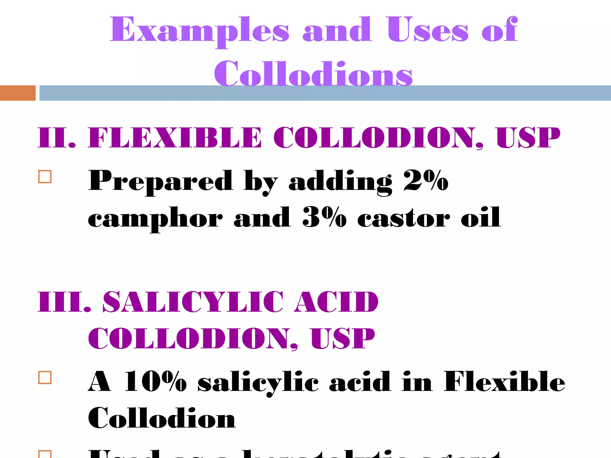 Ch.13 part 4 liniment, collodion, glycerite | PPT