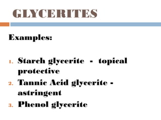 Ch.13 part 4 liniment, collodion, glycerite | PPT