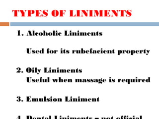 Ch.13 part 4 liniment, collodion, glycerite | PPT