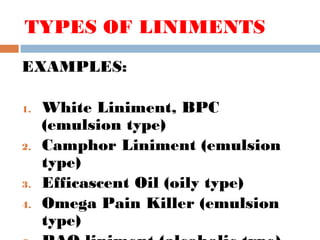 Ch.13 part 4 liniment, collodion, glycerite | PPT