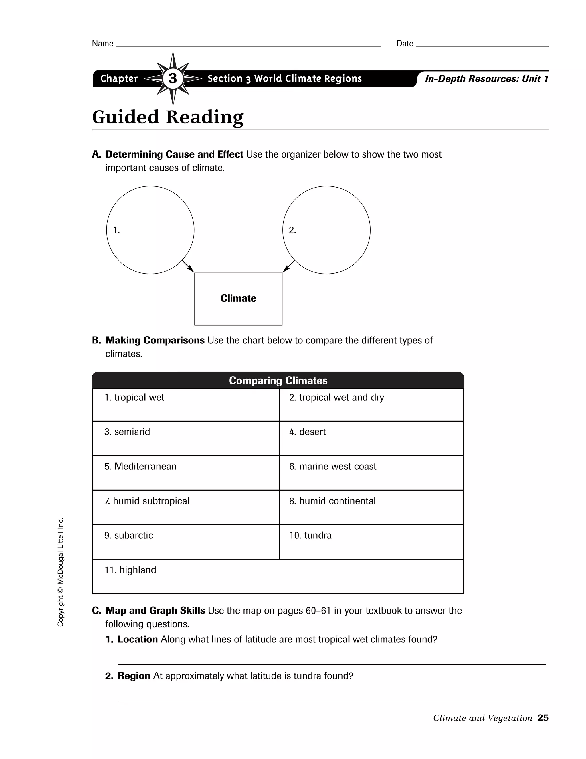 Ch. 3 section 3 worksheet | PDF