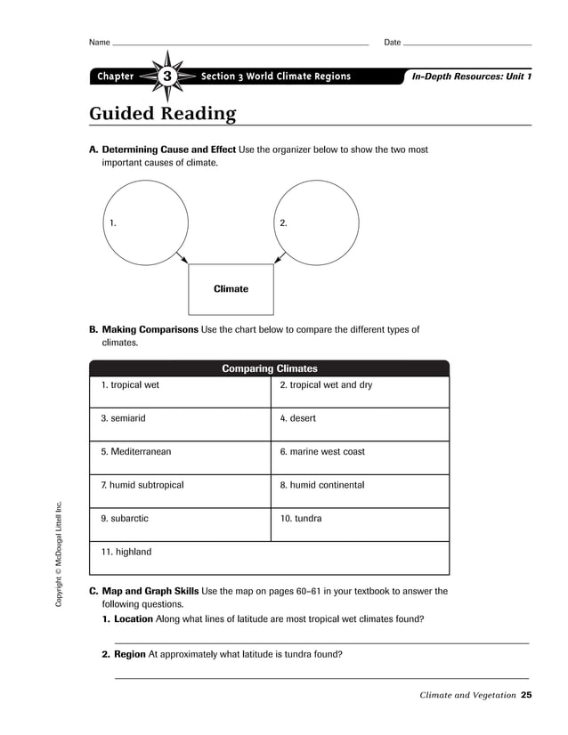 Ch. 3 section 3 worksheet | PDF