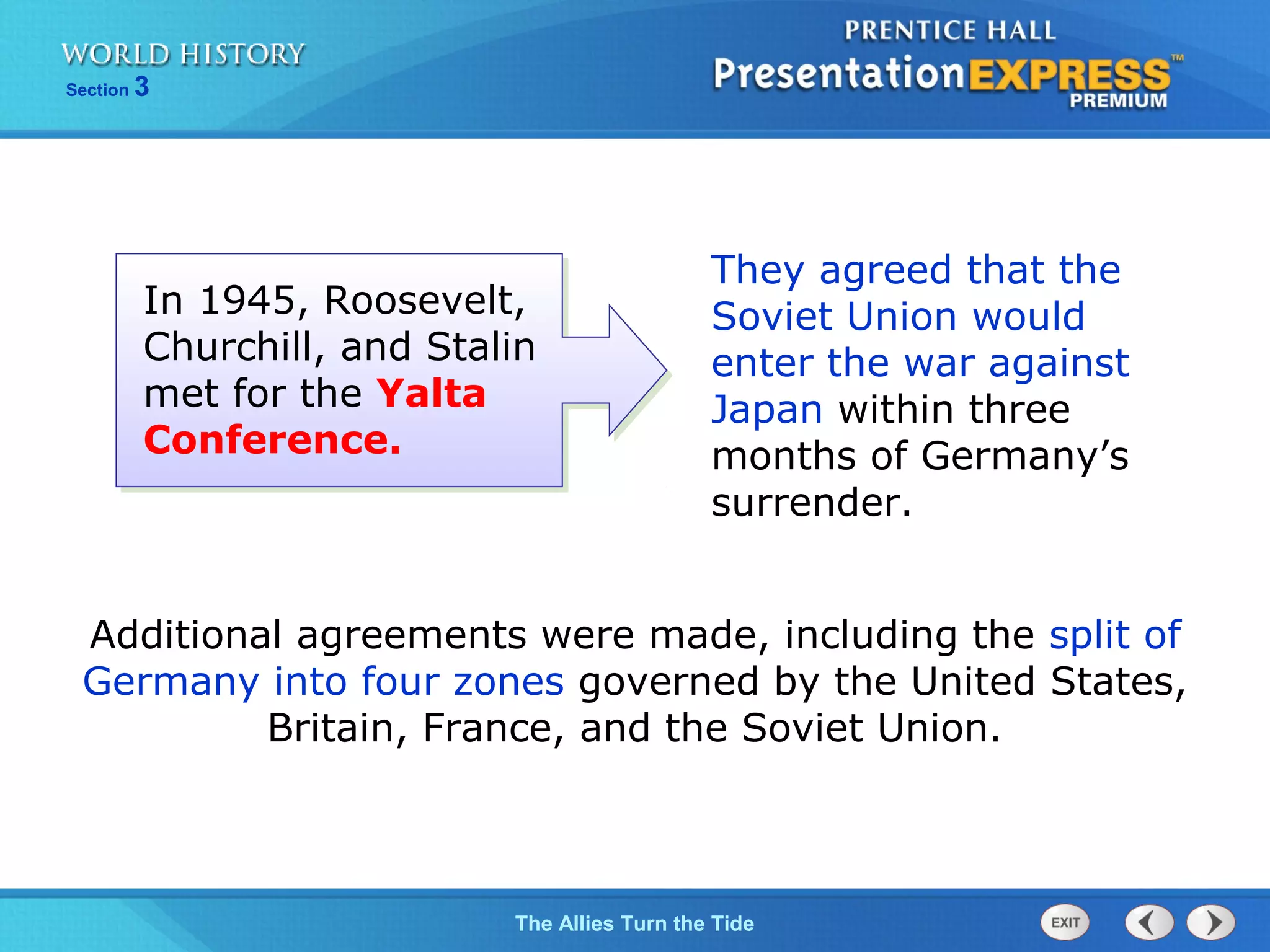 Ch. 17 section 3 the allies turn the tide | PPT