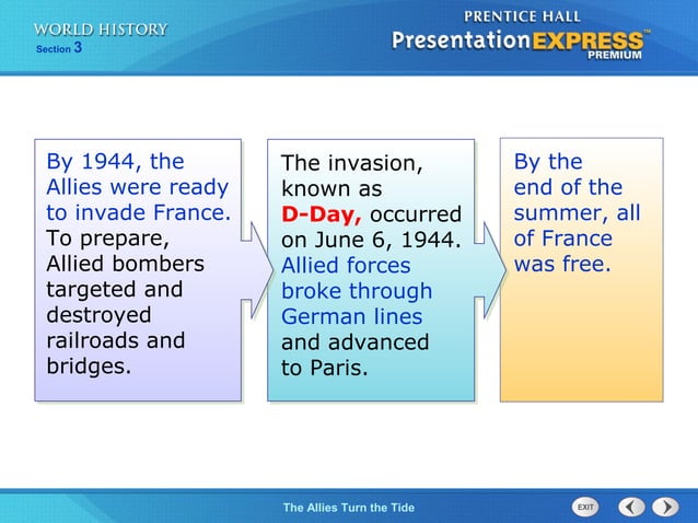 Ch. 17 section 3 the allies turn the tide | PPT