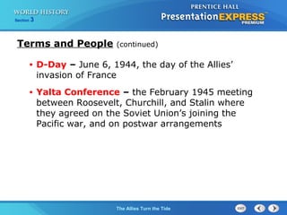 Ch. 17 section 3 the allies turn the tide | PPT