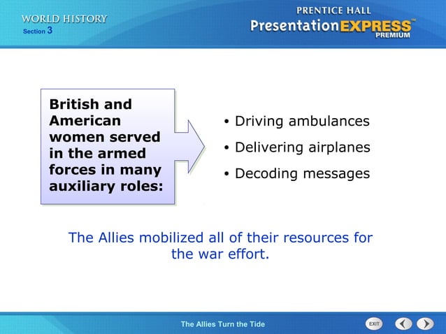 Ch. 17 section 3 the allies turn the tide | PPT