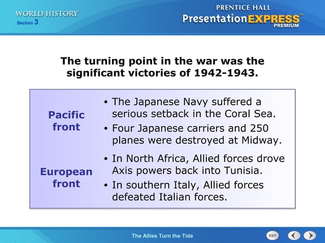 Ch. 17 section 3 the allies turn the tide | PPT