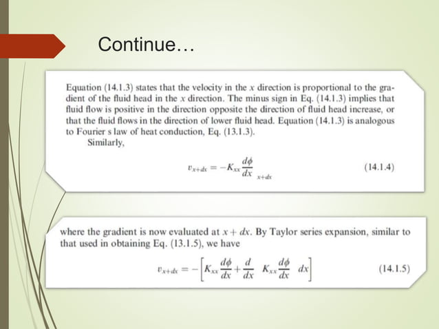 Ch 14-fluid flow through porous media | PPTX | Physics | Science