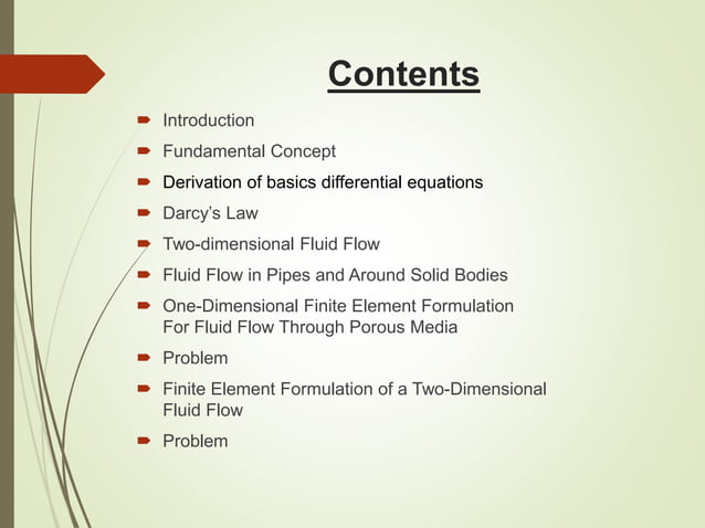 Ch 14-fluid flow through porous media | PPTX | Physics | Science