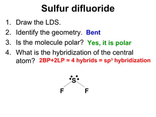 Sulfur Difluoride Molecular Geometry