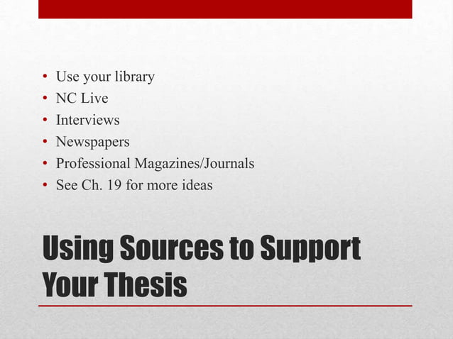 Ch. 5 developing and supporting a thesis | PPTX | Education