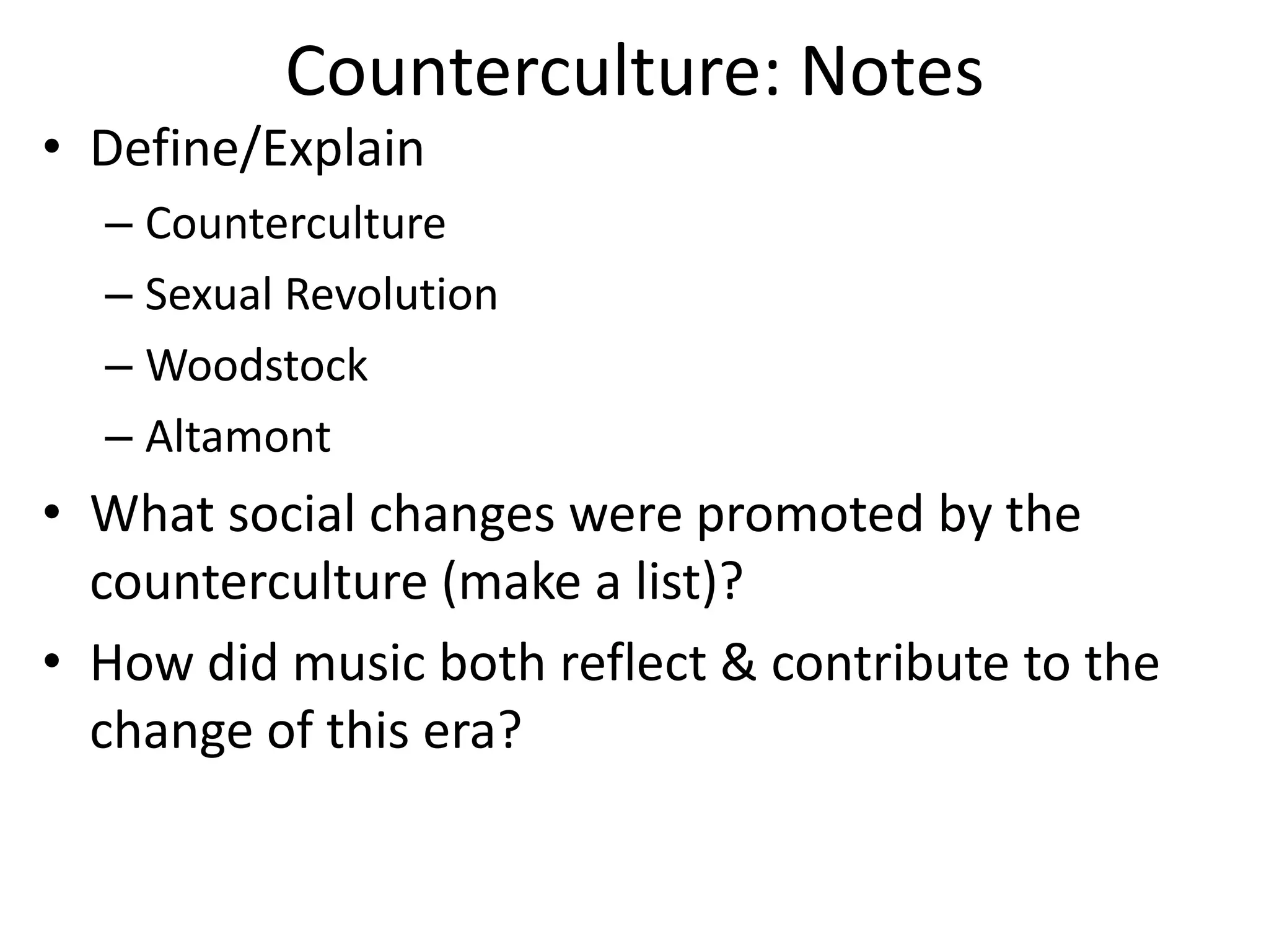 Counterculture of the 60s | PPT