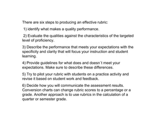 Ch. 4 rubrics | PPTX