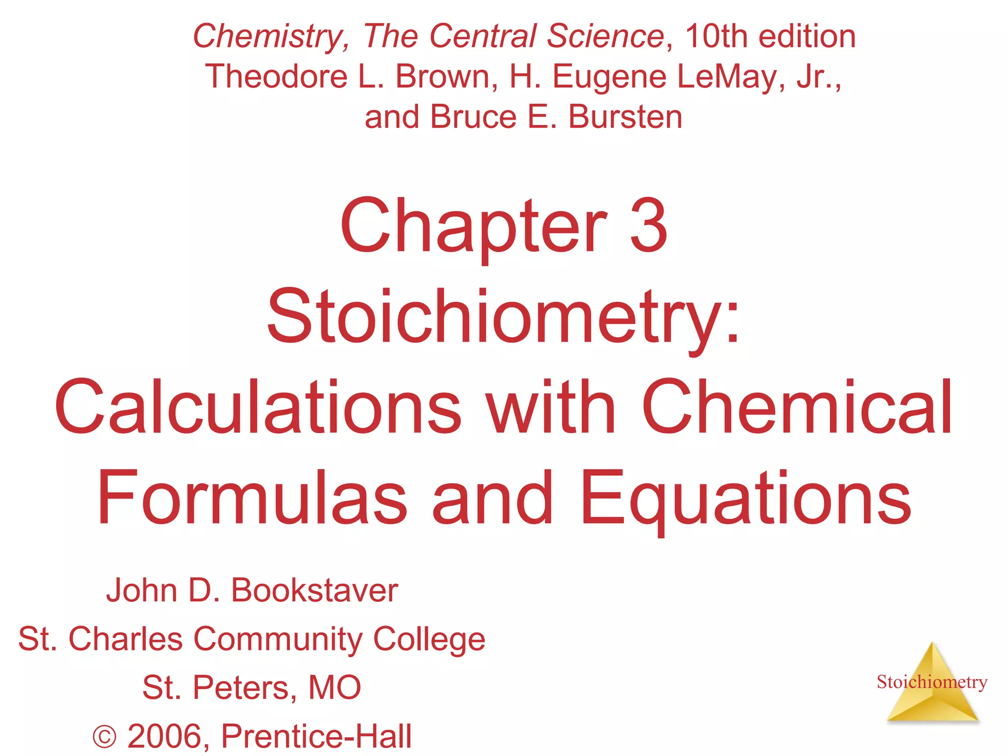 Ch. 3 stoichiometry | PPT
