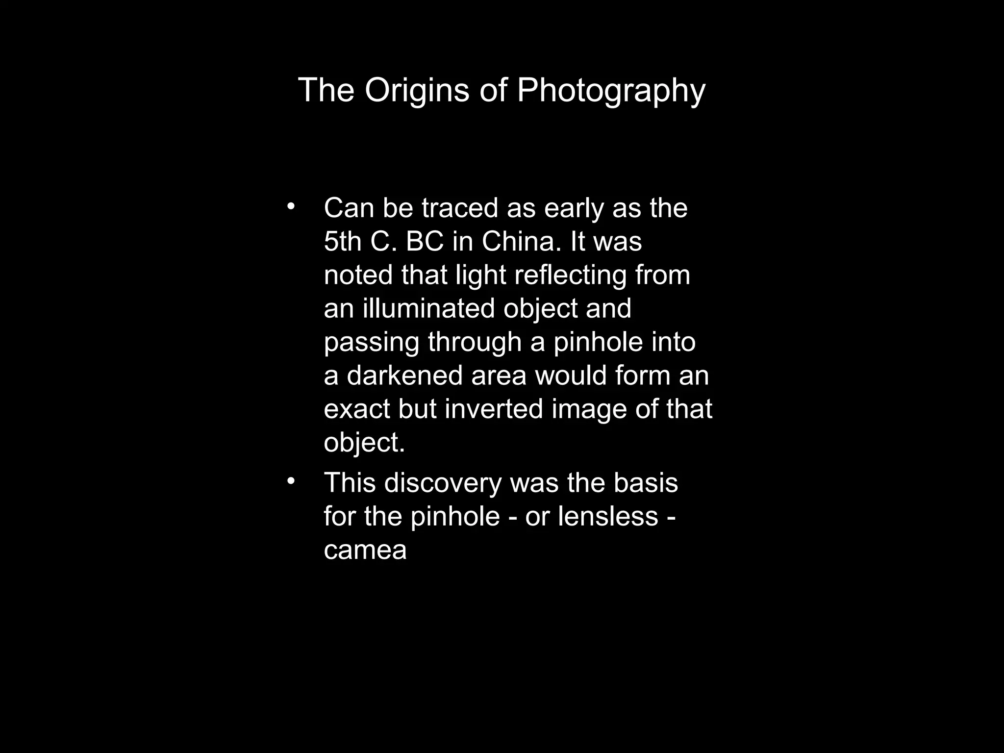 Ch.1: The Origins of Photography | PPT