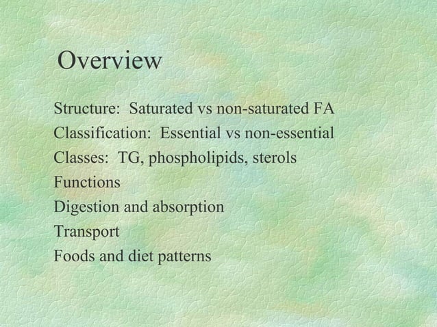 Ch. 5 fat types functions | PPT | Chemistry | Science