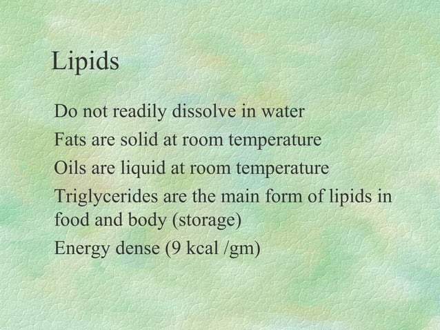 Ch. 5 fat types functions | PPT | Chemistry | Science