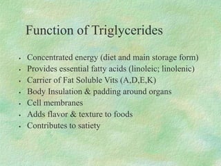 Ch. 5 lipids to be taught | PPT