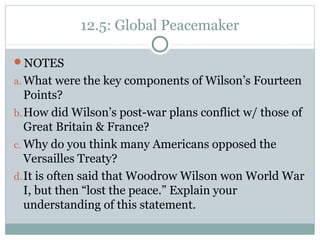 Wilson's Postwar Plan | PPT