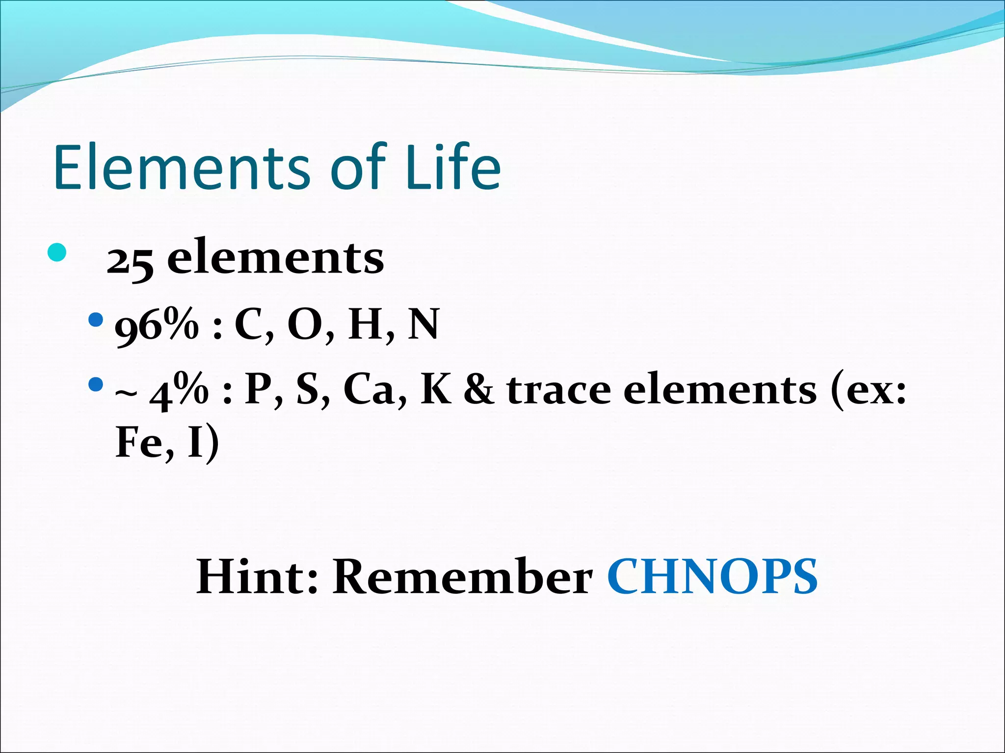 Anatomy & Physiology Lecture Notes - Ch. 2 chemistry- part 1 | PPT