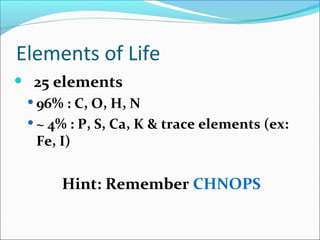 Anatomy & Physiology Lecture Notes - Ch. 2 chemistry- part 1 | PPT