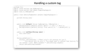Ch. 9 jsp standard tag library | PPT